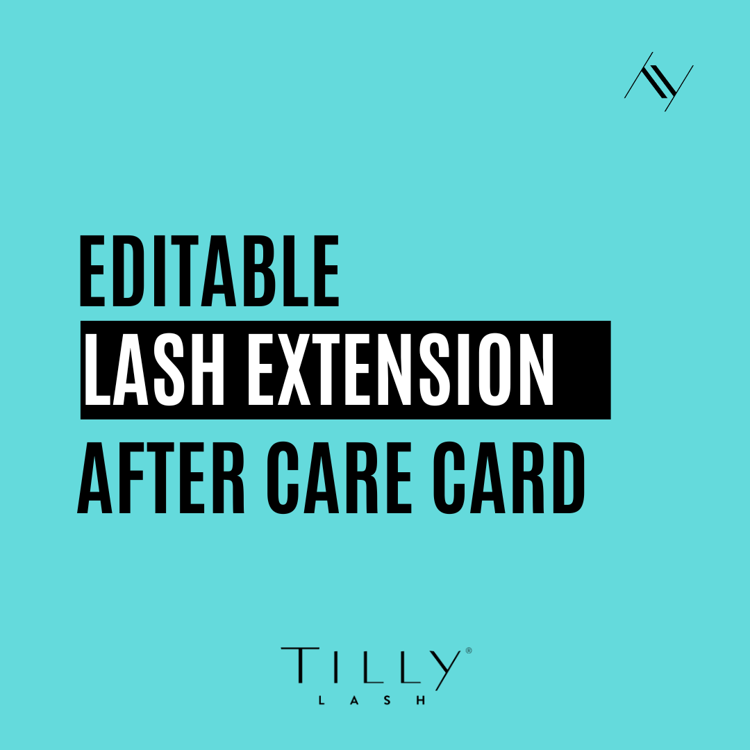 Editable After Care Cards – Tilly Lash